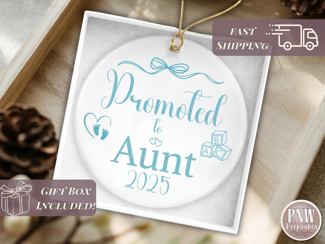 Aunt Ornament Aunt Ornament Announcement Gift for New Aunt to Be Aunt ...