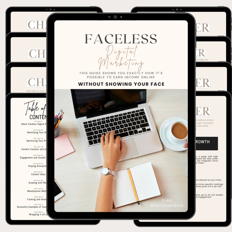 Faceless Digital Marketing Guide | Faceless Marketing | Faceless Instagram Guide - Etsy
