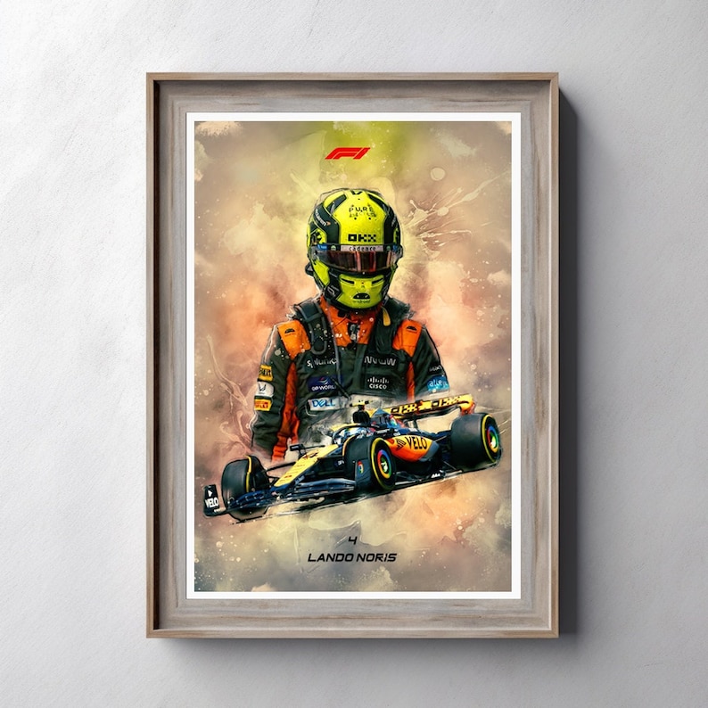 Lando Norris Poster: Formula One Poster, Lando Norris Print, Grand Prix ...