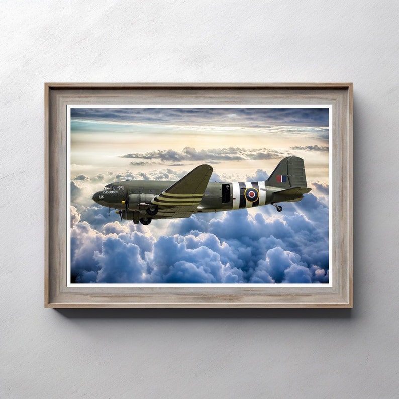 Douglas C-47 Skytrain Ww2 FINE ART PRINT Picture Poster Wall Decor ...