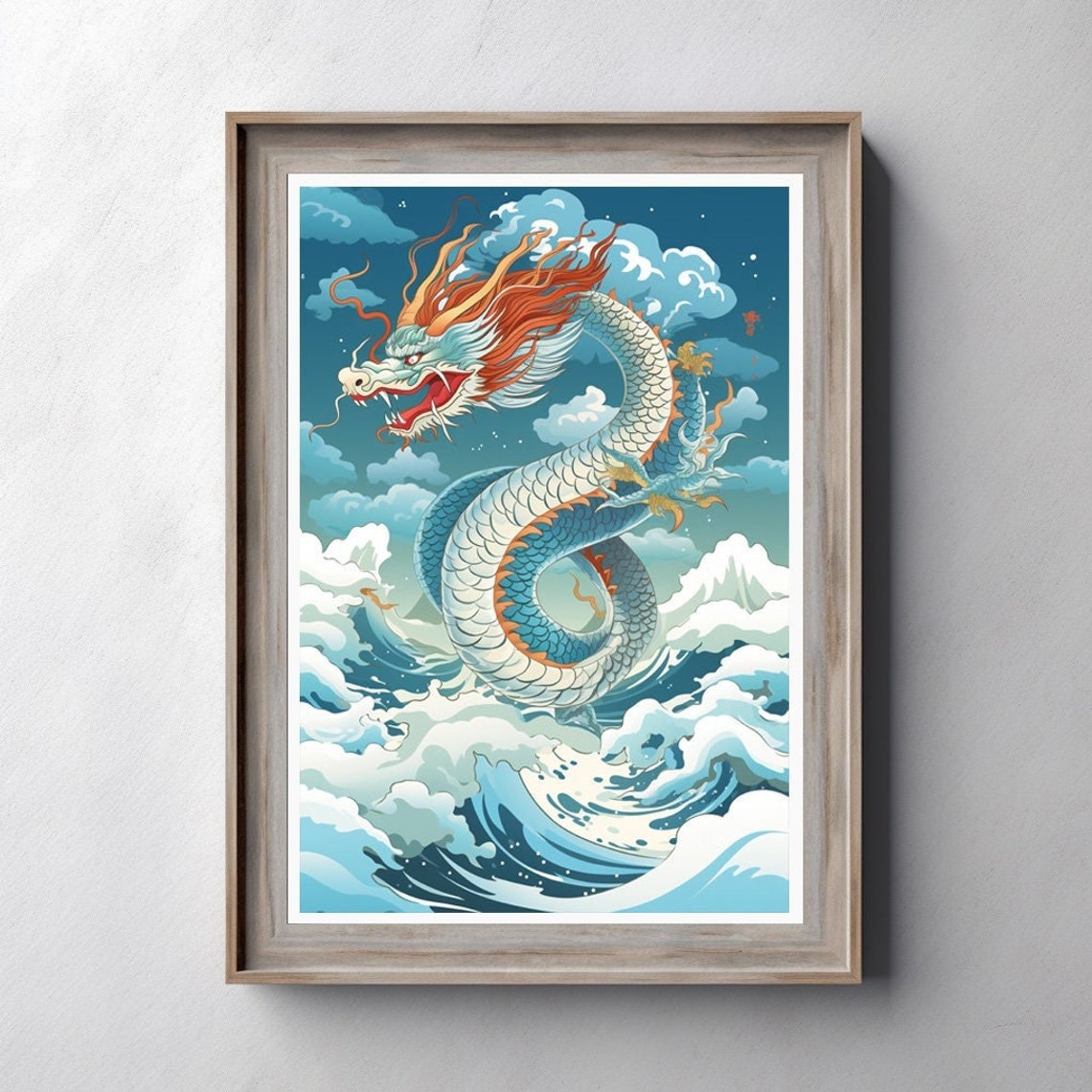 Chinese Dragon Loong Mythology Folklore ART POSTER PRINT Wall Decor ...