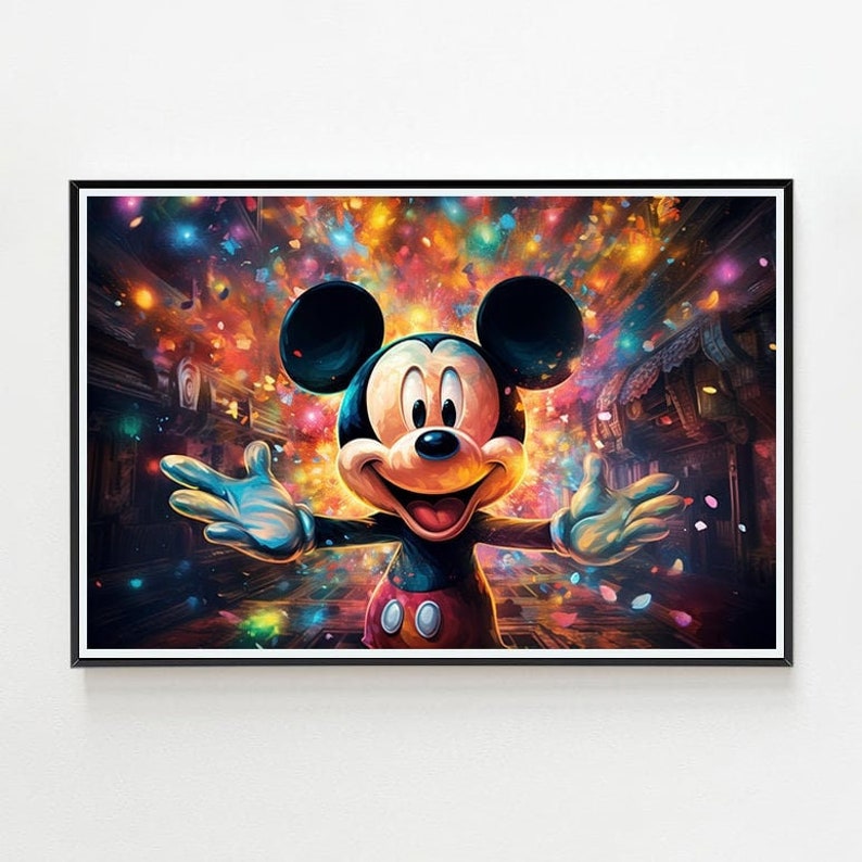 Classic Mickey Mouse Painting ART POSTER PRINT Wall Decor Gifts - Etsy