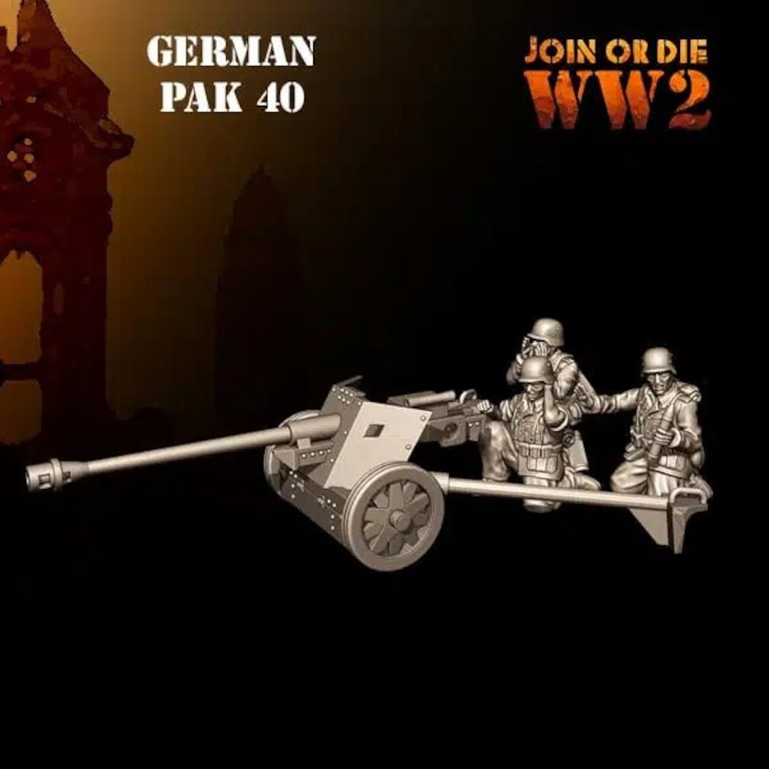 JOD WW2 German Pak 40 AT Cannon 3dbreed - Etsy