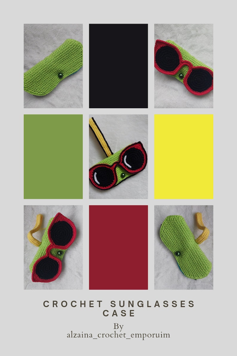 Crochet Glasses Case Pattern by Alzaina Crochet - Etsy