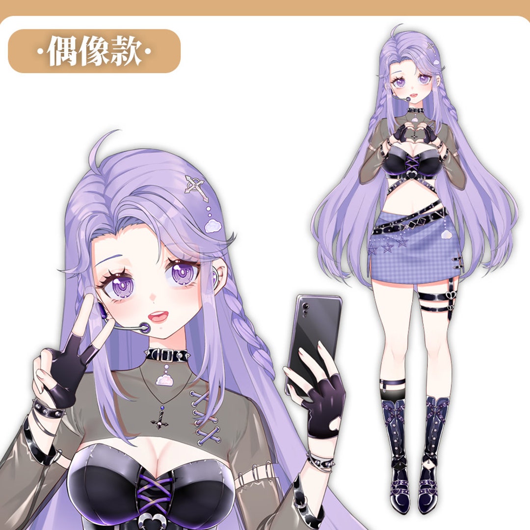 Live2d Idol Vtuber Model 23 Expressions - Etsy