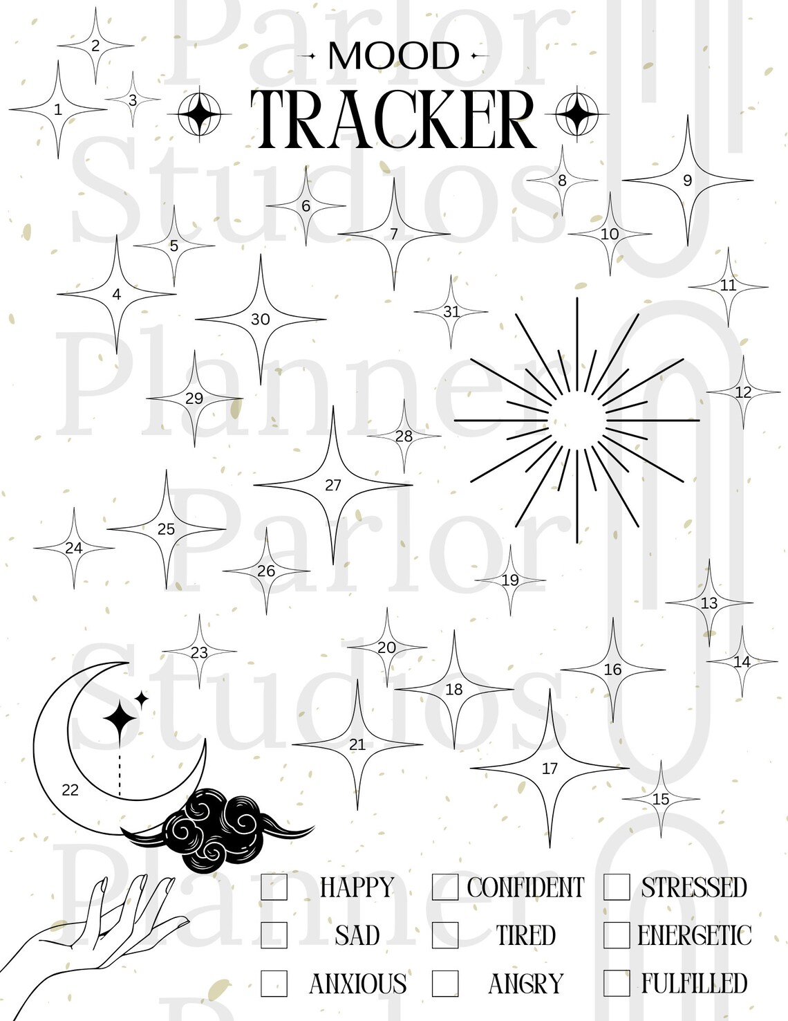 Sun and Moon Mood Tracker - Etsy