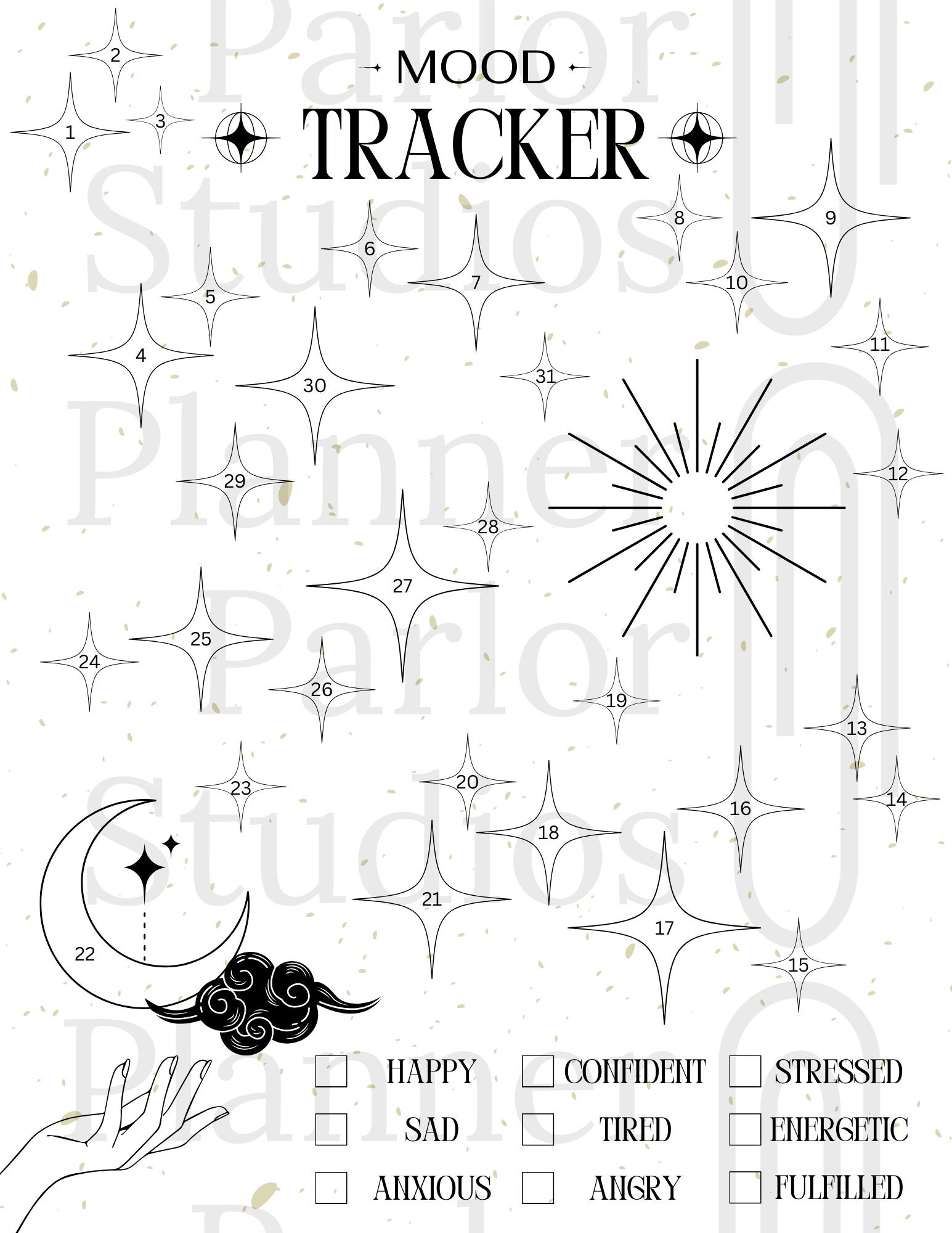 Sun and Moon Mood Tracker - Etsy