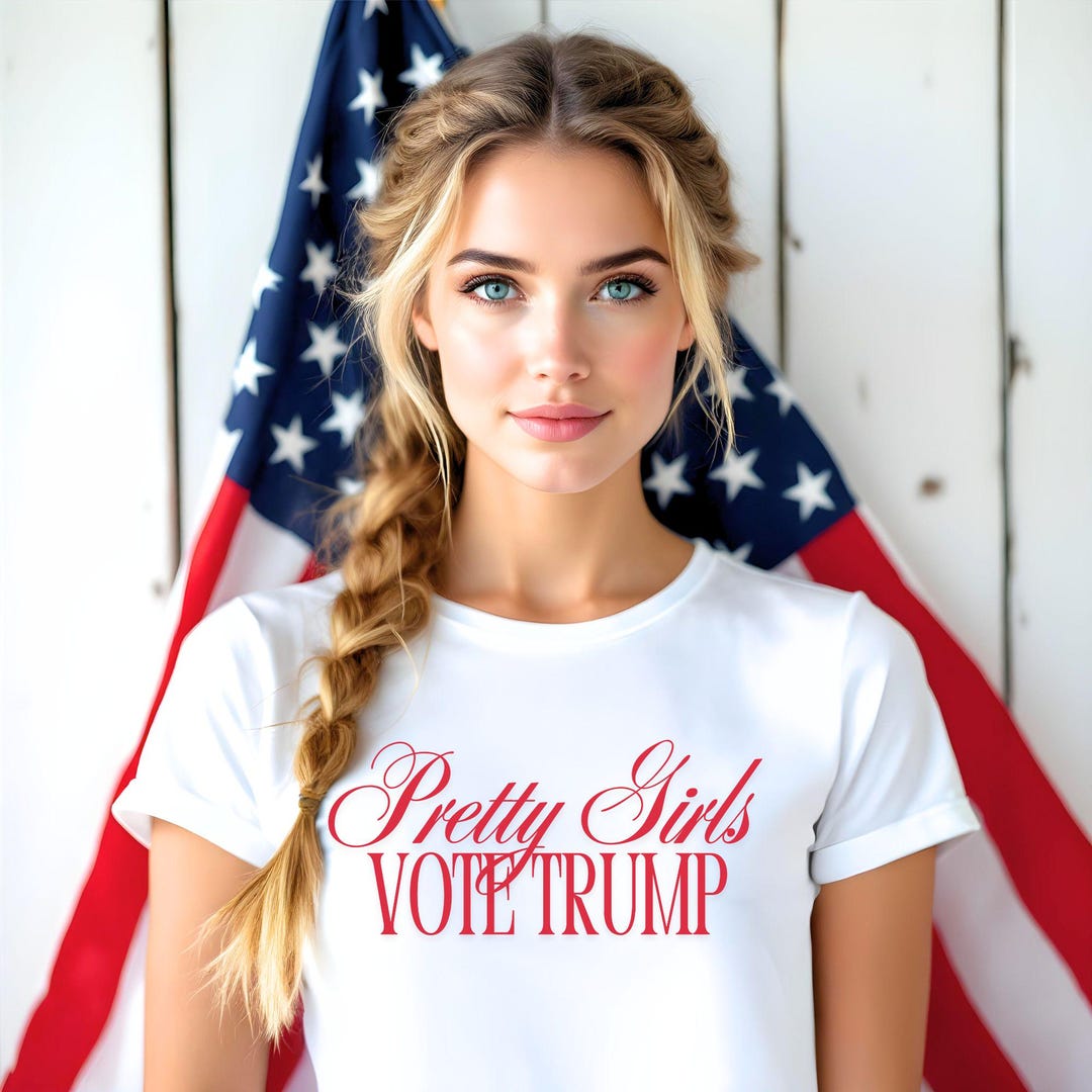 Pretty Girls Vote Trump 2024 Shirt President Trump Support Tee Funny ...
