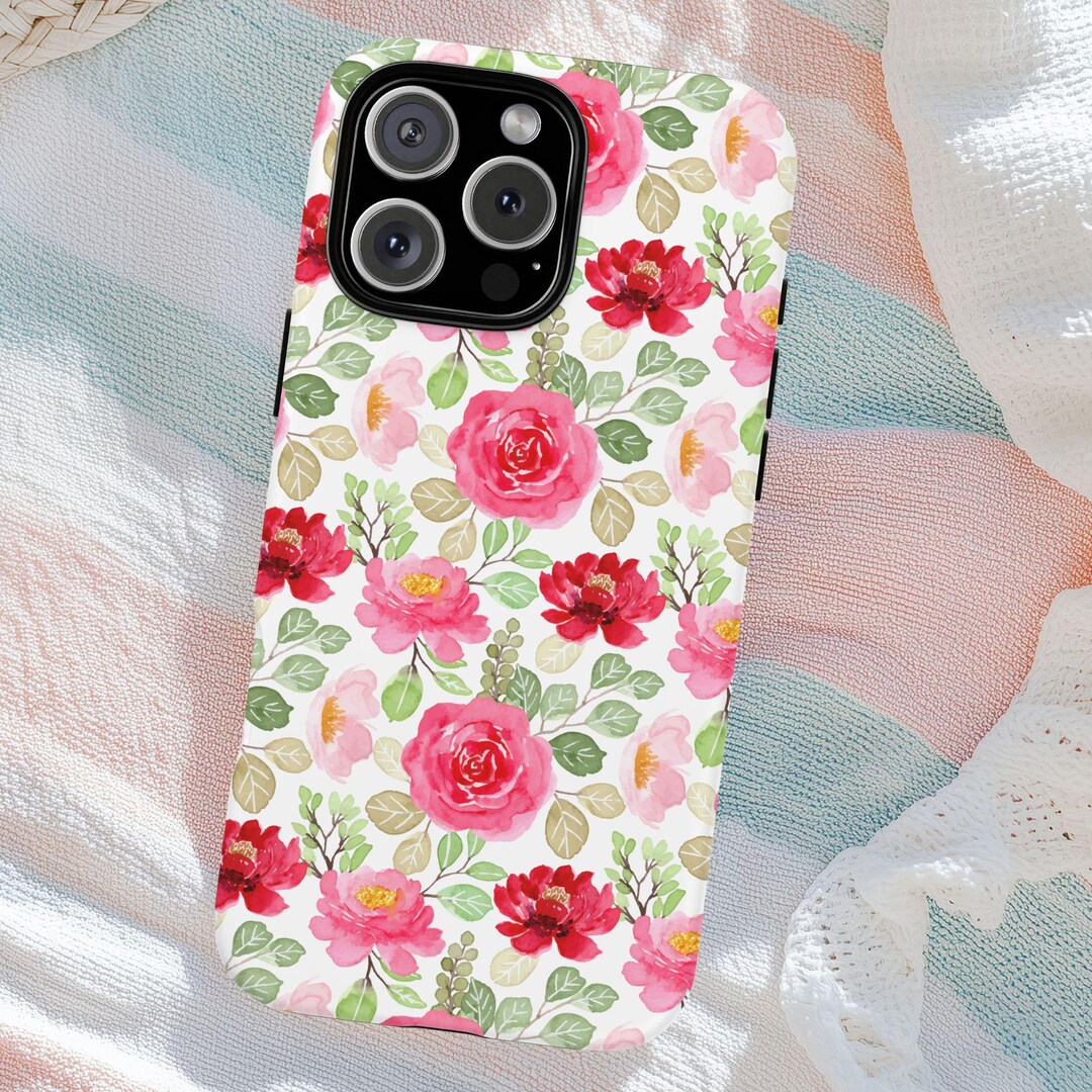 Floral Case for iPhone 15 Pro Max Flower Phonecase Rose Phone Case ...