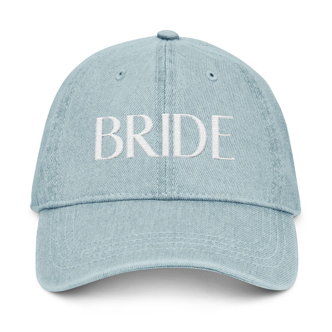 Bride Hat Embroidered Denim Hat Bride Wedding Accessories Bridal Shower ...