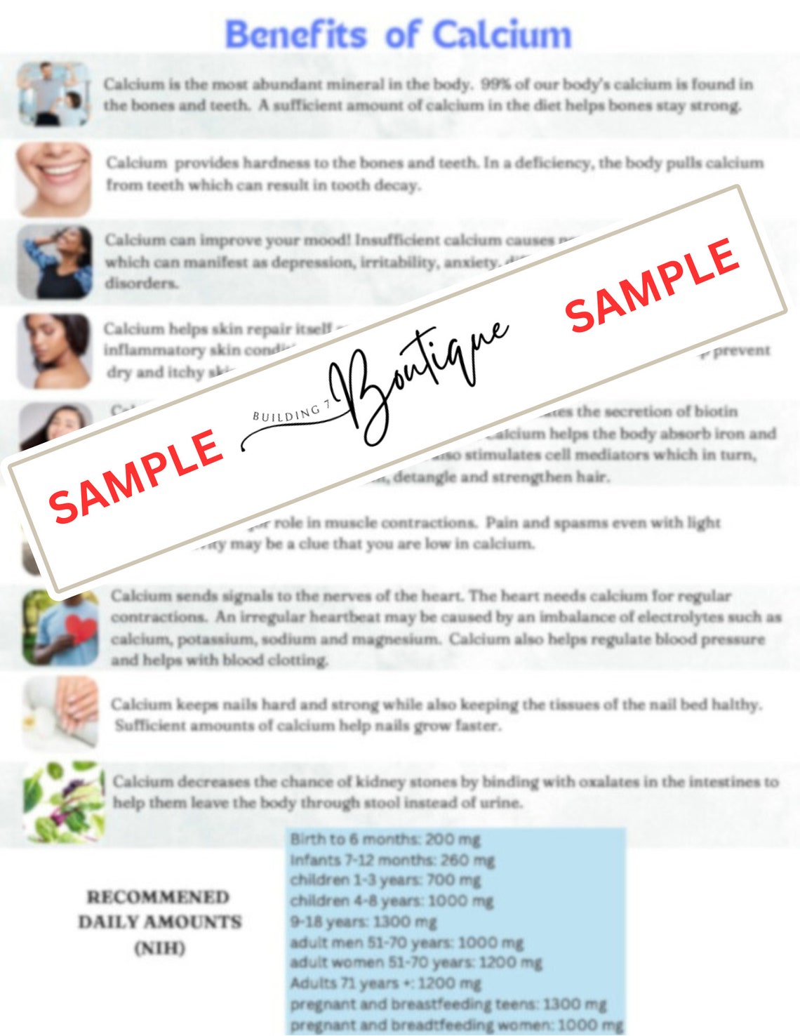 Calcium Nutrition Guide Calcium Reference Chart Food List Health ...