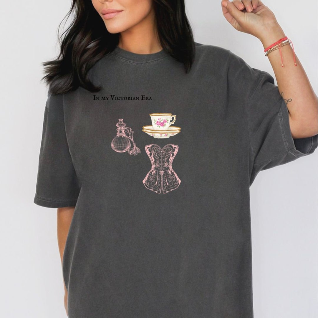 Victorian Top Tea Shirt Victorian Corset Top in My Victorian Era Tee ...