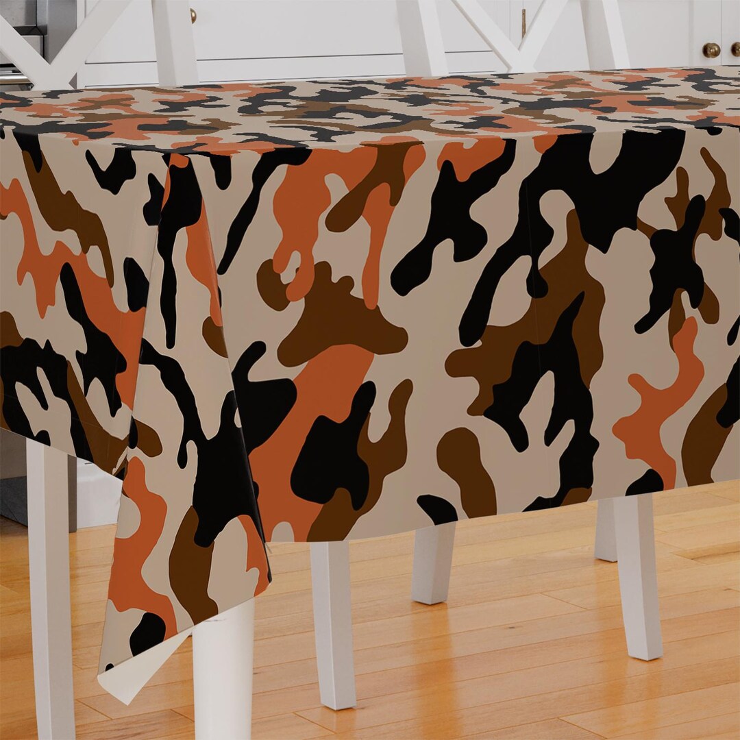 Modern Camouflage Pattern Premium Fabric Tablecloth Dining Tablecloth ...