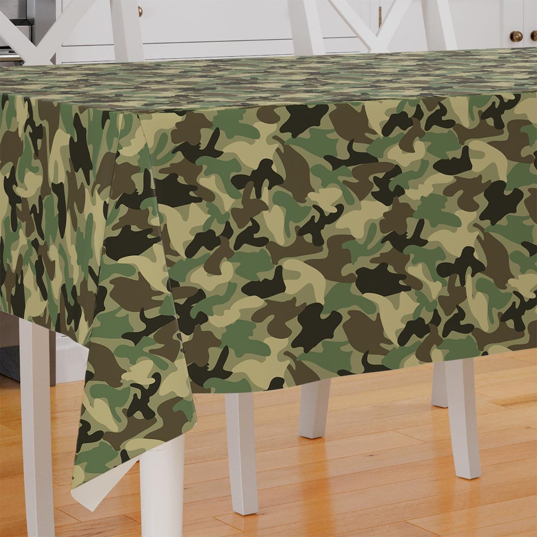 Military Design Premium Fabric Tablecloth Dining Tablecloth Patio ...