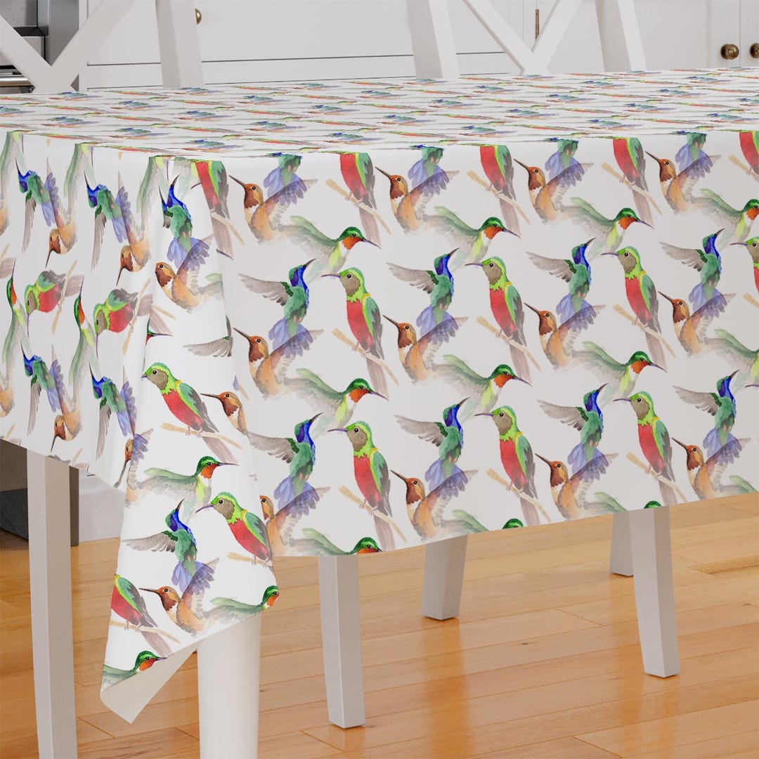 Hummingbird Theme Design Premium Fabric Tablecloth Dining Tablecloth ...
