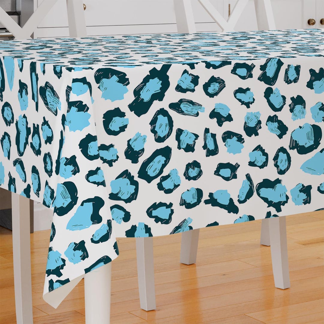 Leopard Print Theme Design Premium Fabric Tablecloth Dining Tablecloth ...