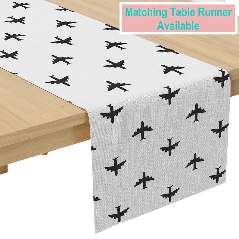 Airplane Design Theme Premium Fabric Tablecloth Dining Tablecloth Patio ...