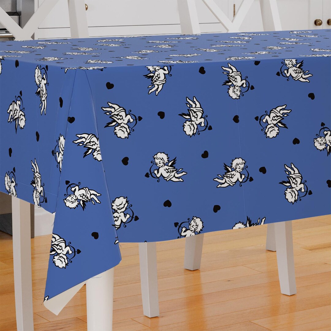 Pretty Angel Theme Premium Fabric Tablecloth Dining Tablecloth Patio ...