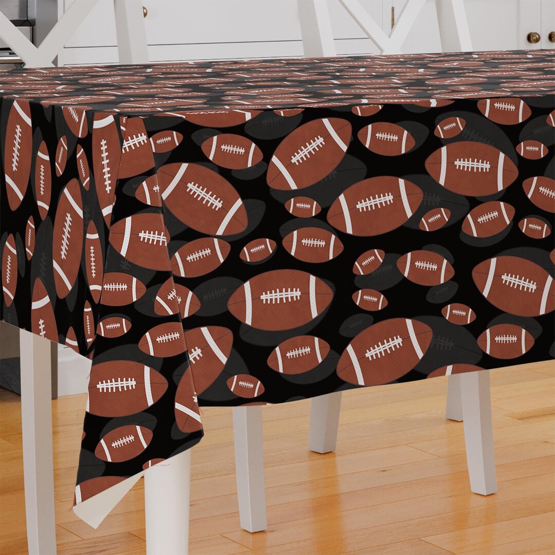 Football Ball Theme Design Premium Fabric Tablecloth Dining Tablecloth ...