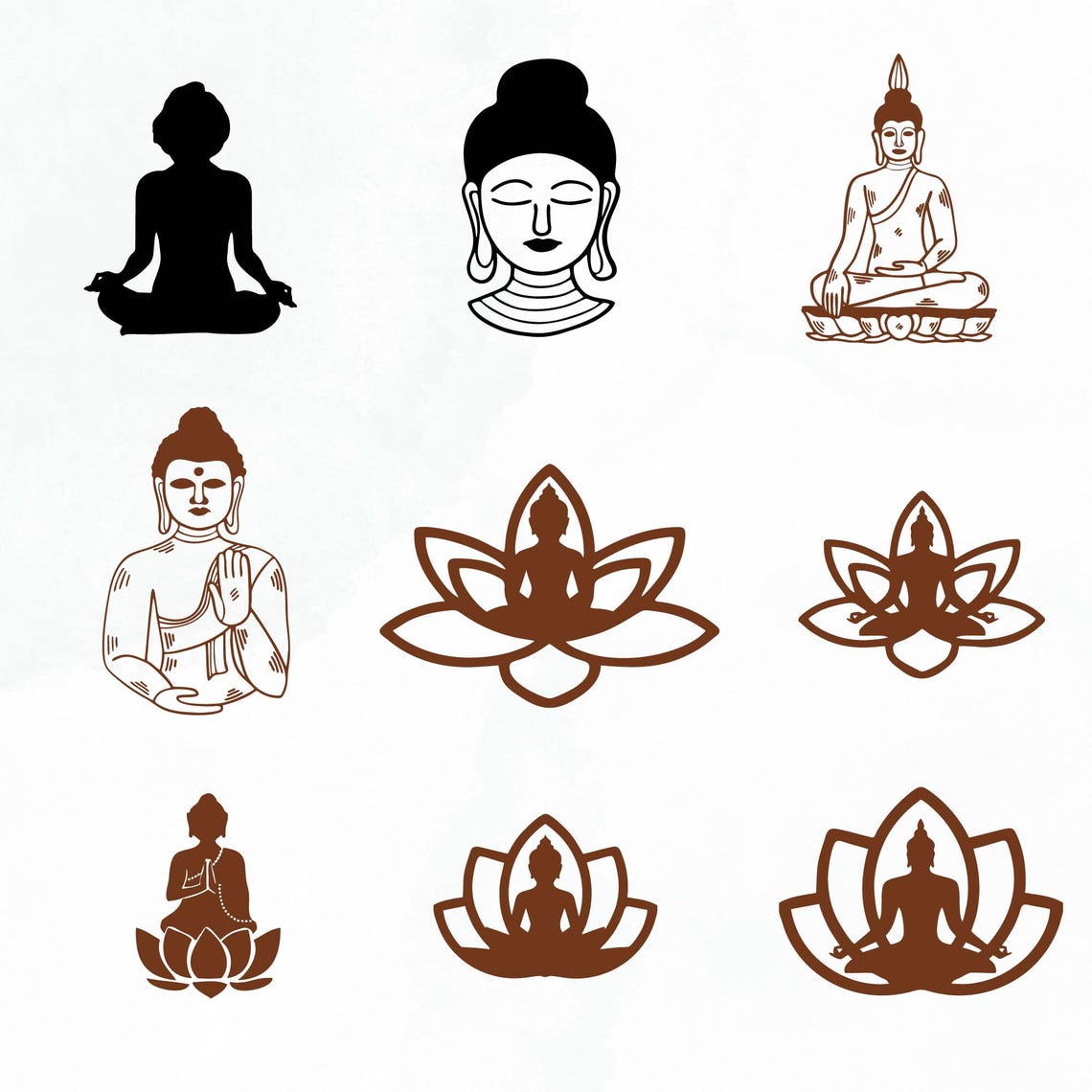 Meditation Svg Bundle, Yoga Clipart for Cricut, Meditation Silhouette ...