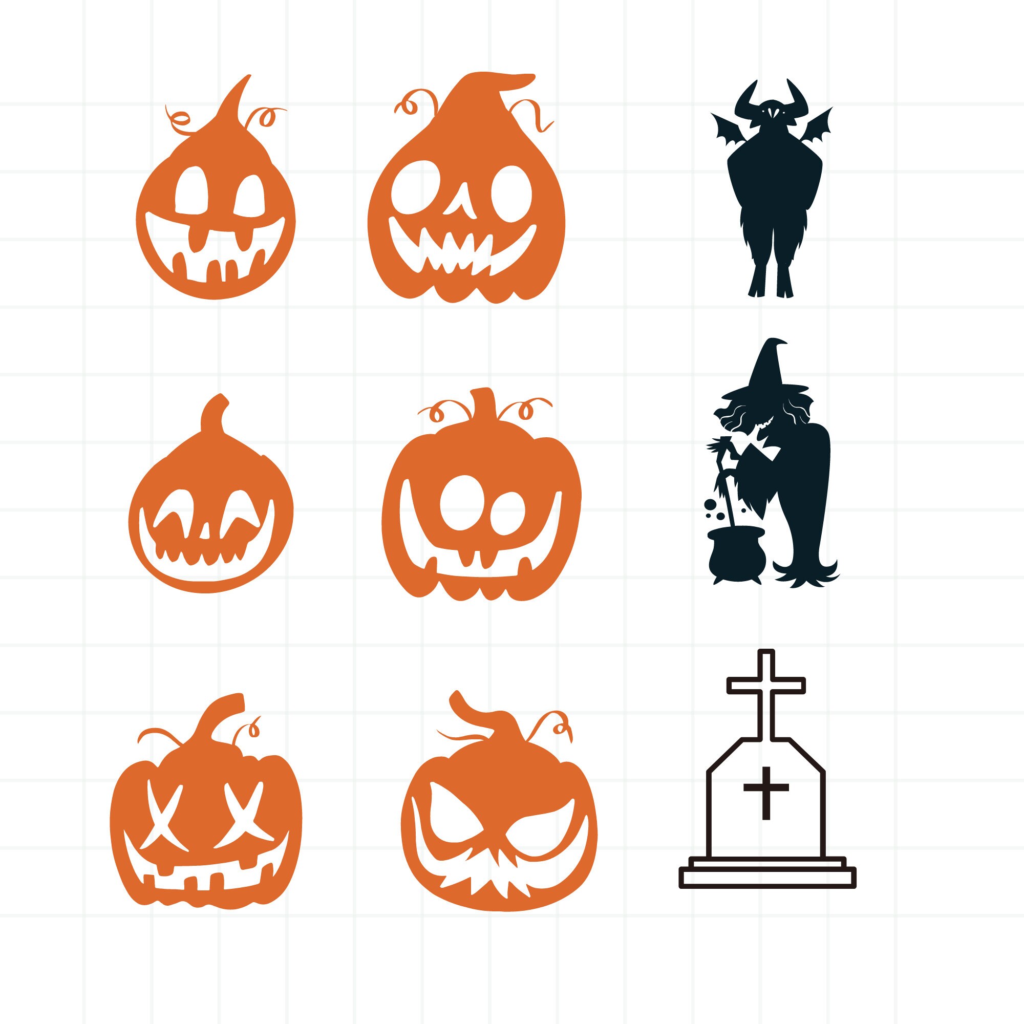 Halloween Svg Bundle, Halloween Clipart for Cricut, Halloween ...
