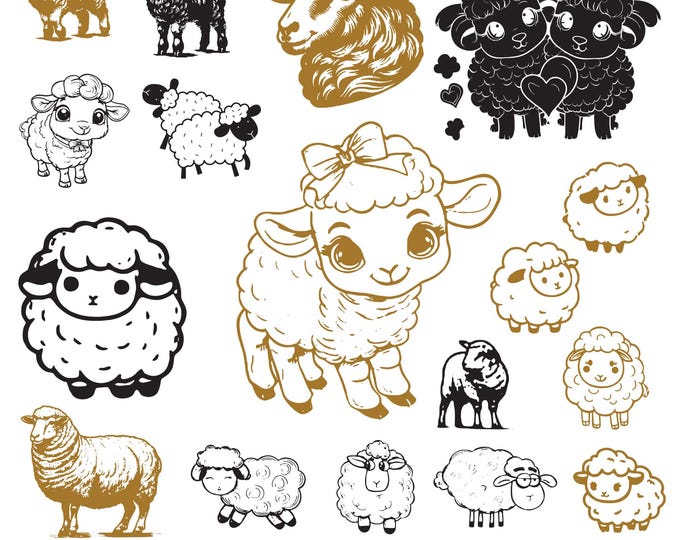 Schaf SVG| Schaf SVG Bundle| Tiere SVG| Schaf Silhouette | Schaf Vektor ...