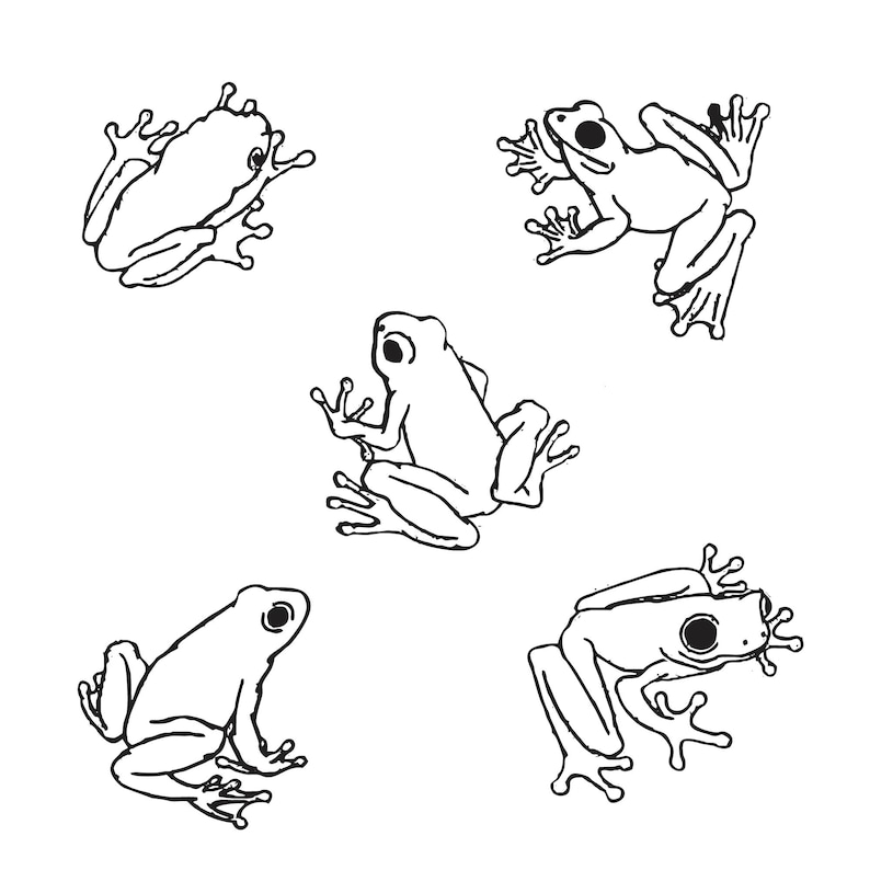 Frog Svg Bundle, Frog Clipart for Cricut, Cute Frog Silhouette ...