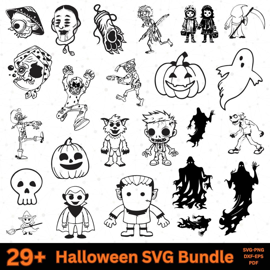 Halloween SVG Bundle, Halloween Clipart, Halloween Character SVG Pack ...