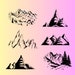 Mountains Svg Bundle, Mountain Clipart for Cricut, Geomatric Mountains ...