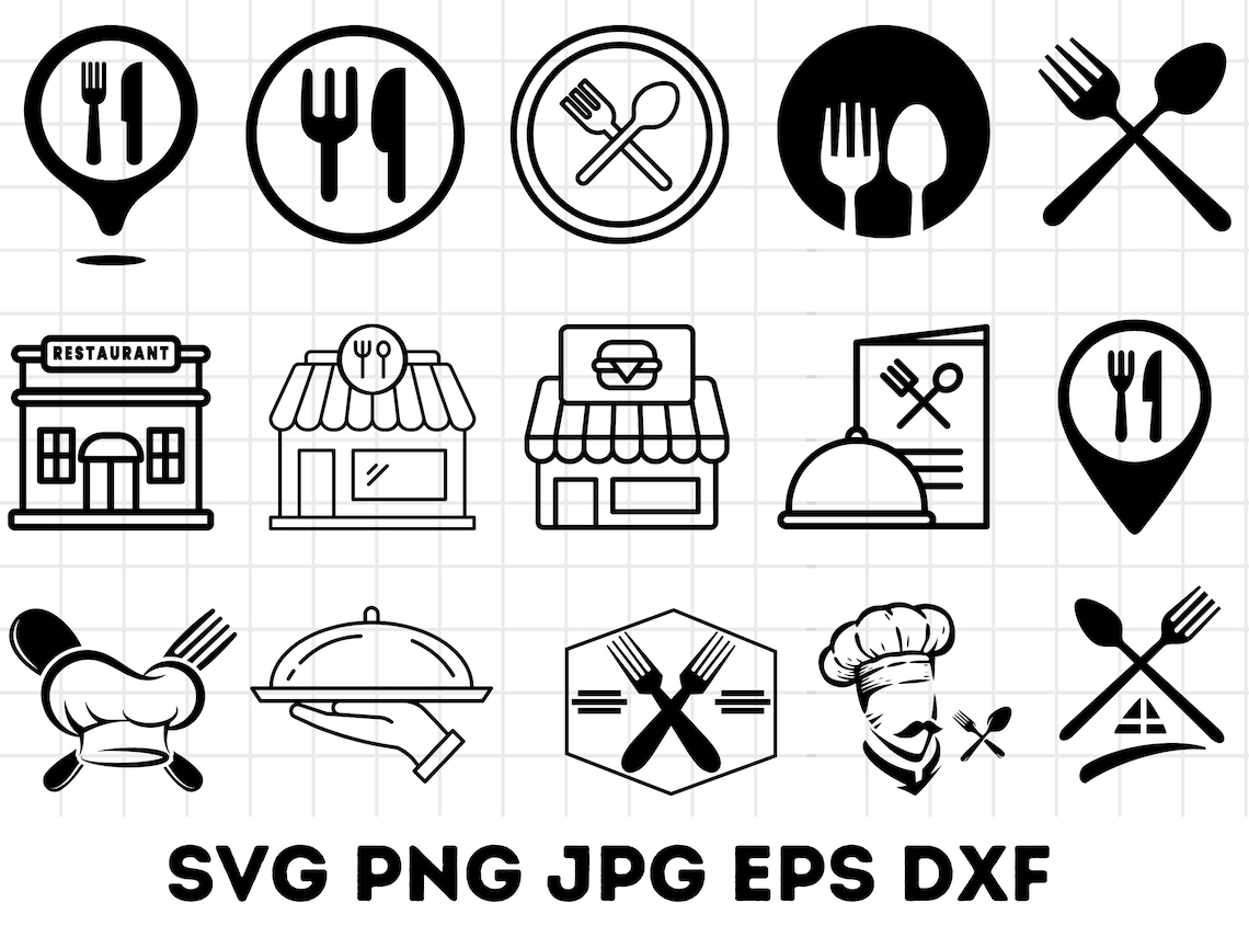 Restaurant Svg Bundle, Restaurant Spilt Svg, Restaurant Chef Svg ...