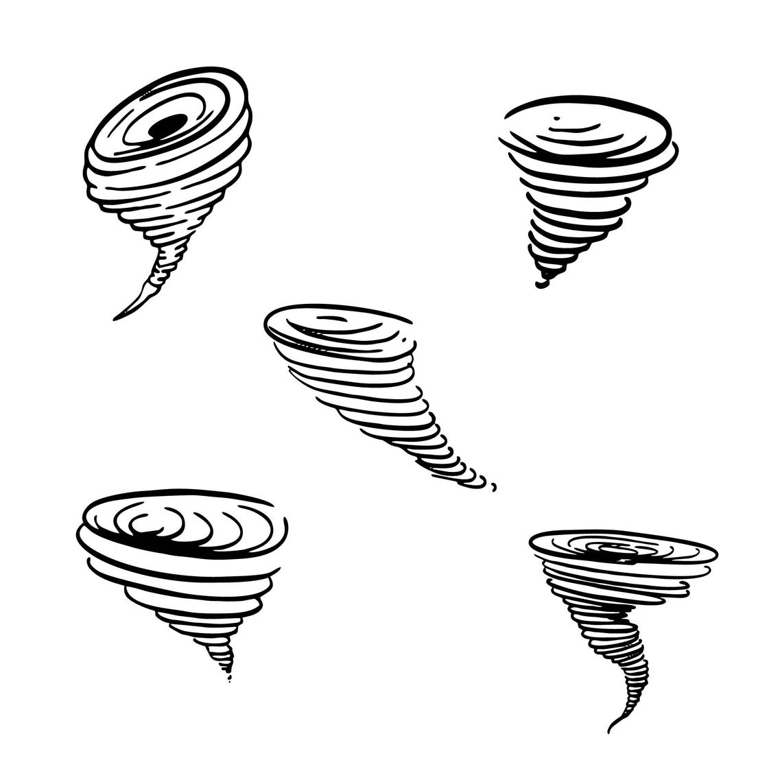 Tornado Svg Bundle, Tornado Clipart for Cricut, Strom Silhouette ...