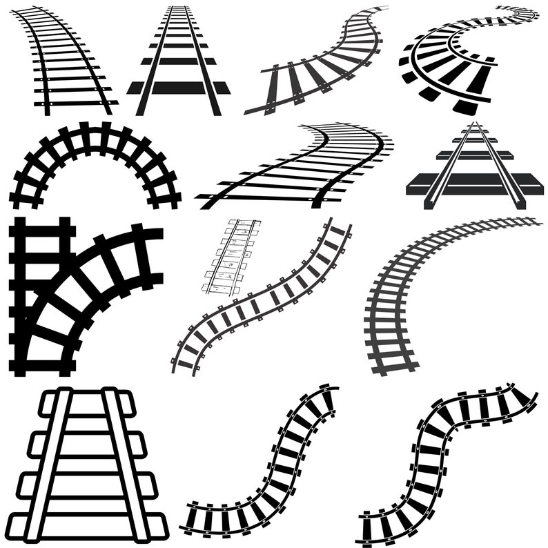 Train Tracks SVG Bundle, Train Tracks Vector, Train Tracks Design ...