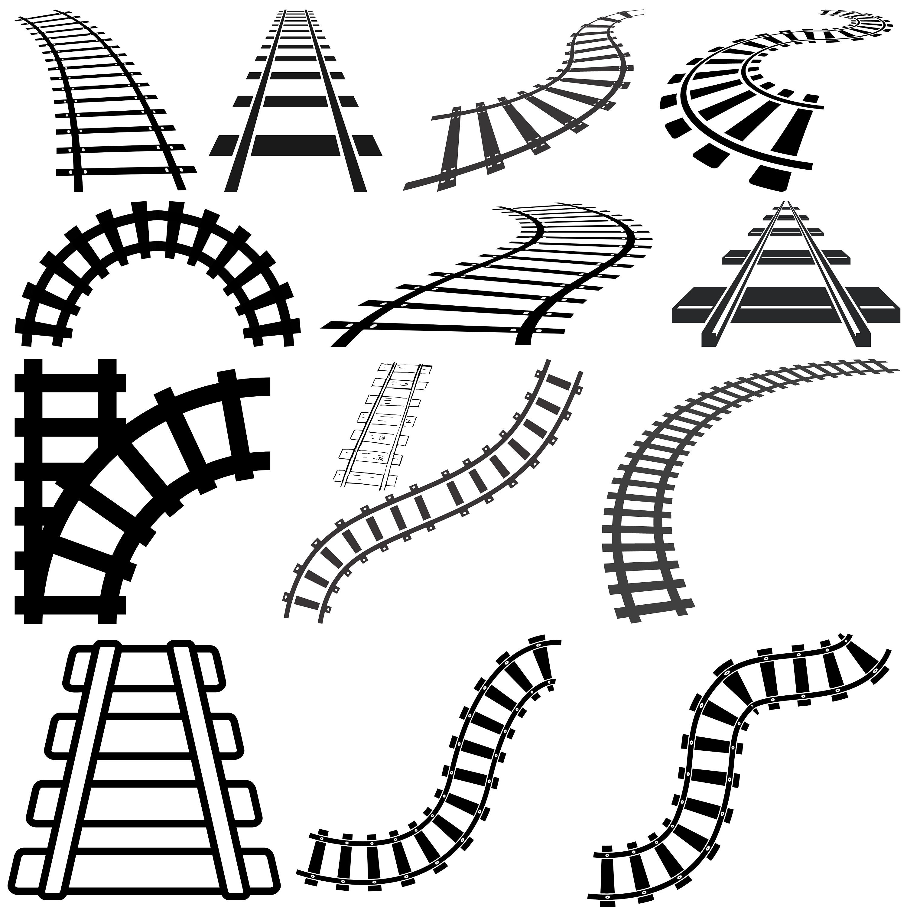 Train Tracks SVG Bundle, Train Tracks Vector, Train Tracks Design ...