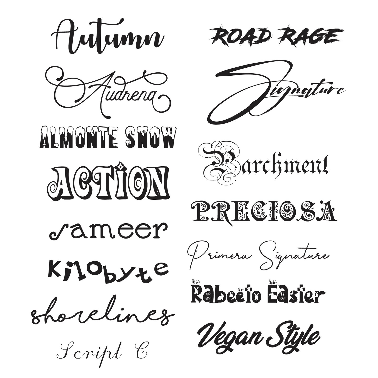 Fonts Svg Bundle, Fonts Clipart for Cricut, Fonts Silhouette, Fonts ...