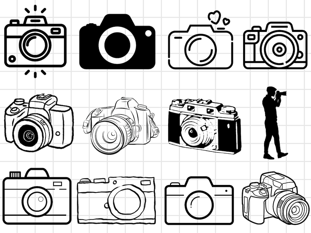 Camera SVG Bundle, Camera PNG Bundle, Camera Clipart, Camera SVG Cut ...
