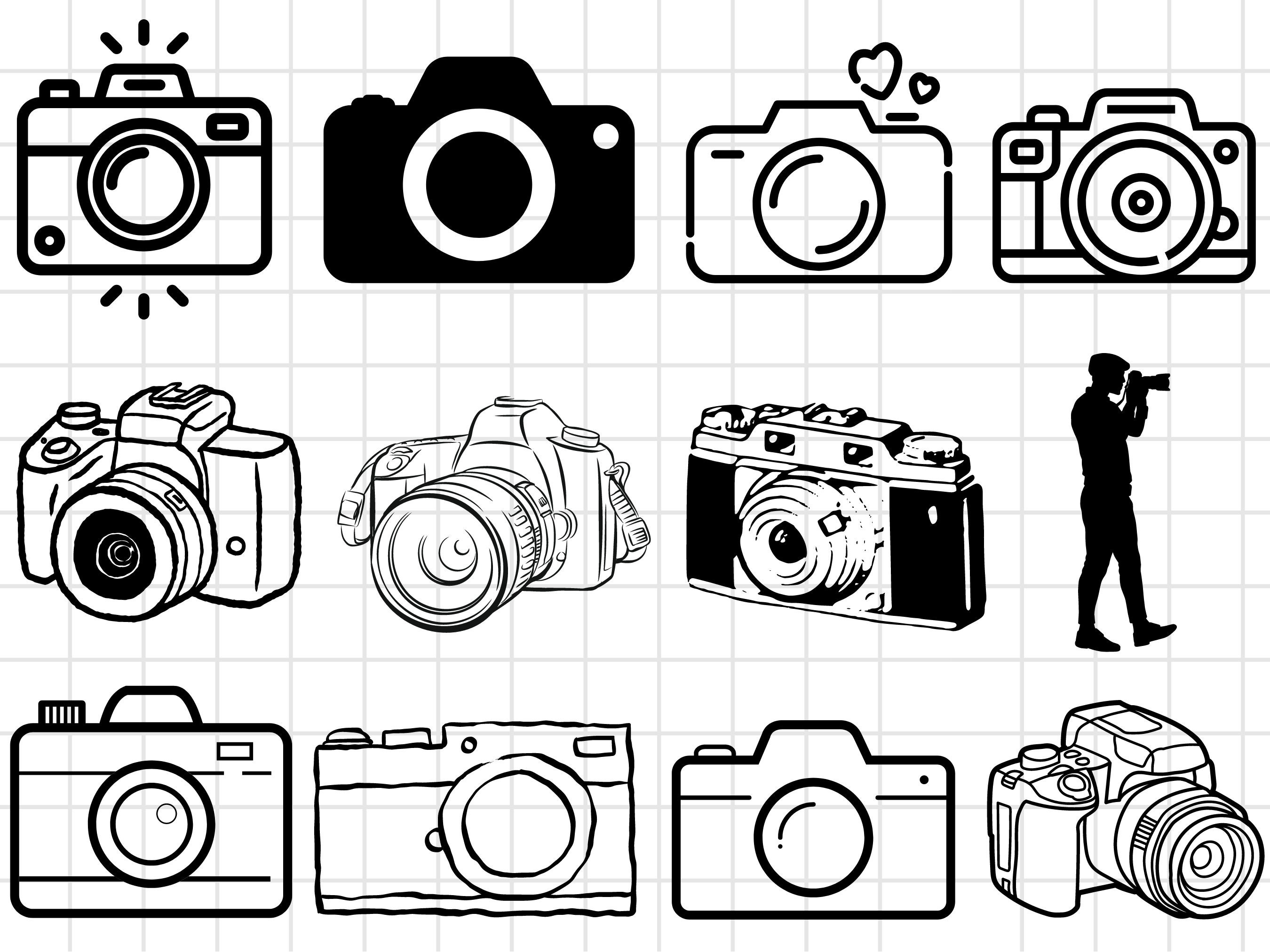 Camera SVG Bundle, Camera PNG Bundle, Camera Clipart, Camera SVG Cut ...