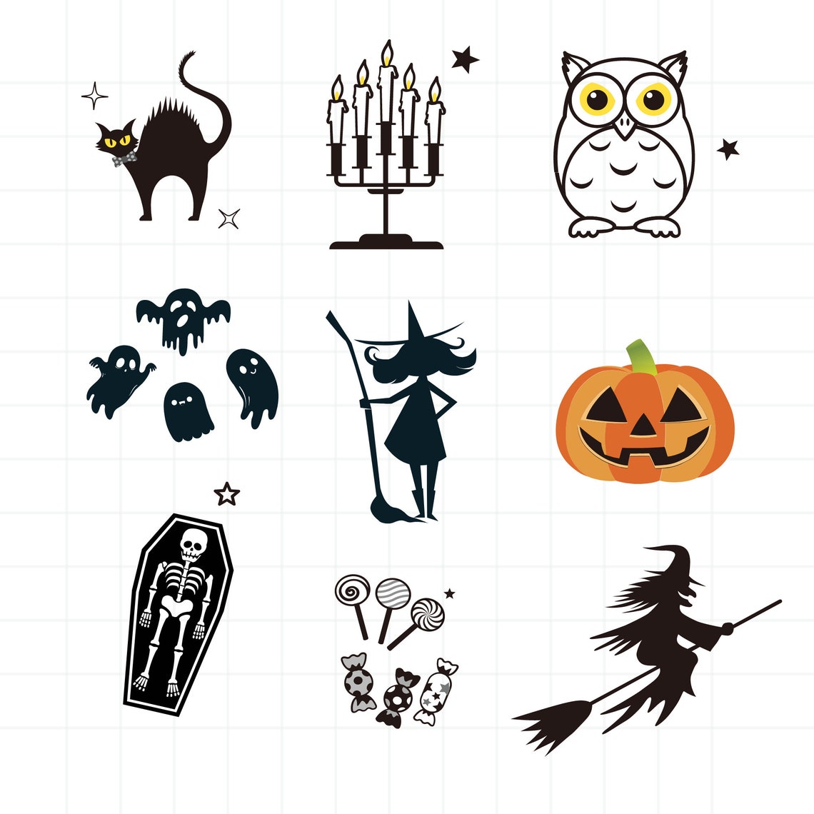 Halloween Svg Bundle, Halloween Clipart for Cricut, Halloween ...