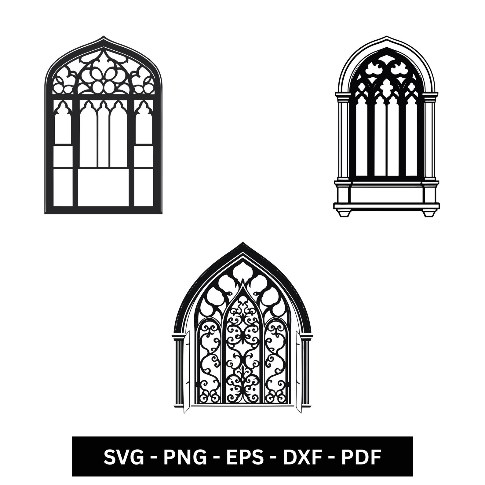 Gothic Window Svg Bundle, Gothic Window Svg Vector Set, Gothic Window ...