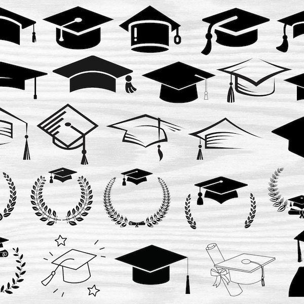 Graduation Hat Svg - Etsy
