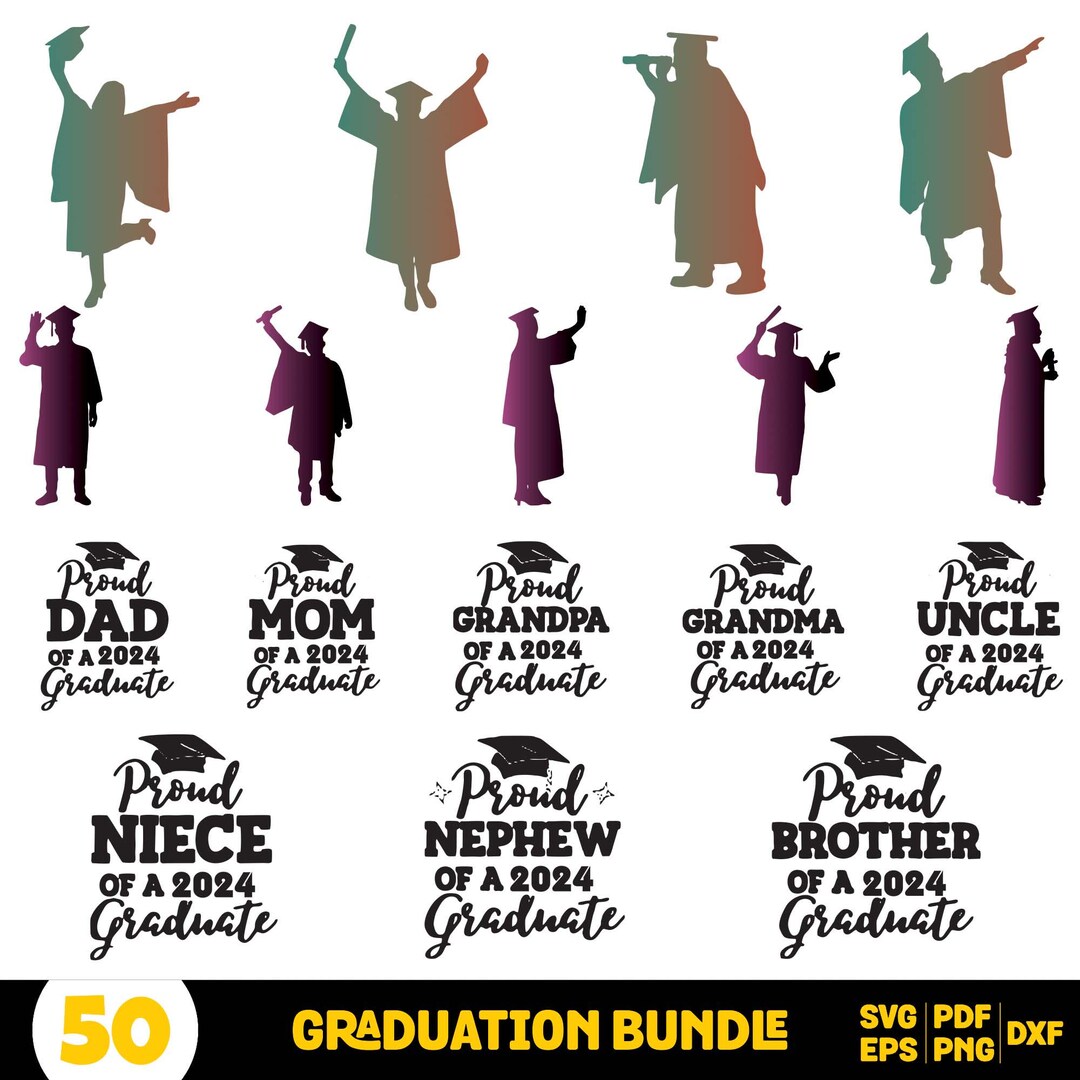 Graduation Svg Bundle, Graduation Day Clipart for Cricut, Graduation ...
