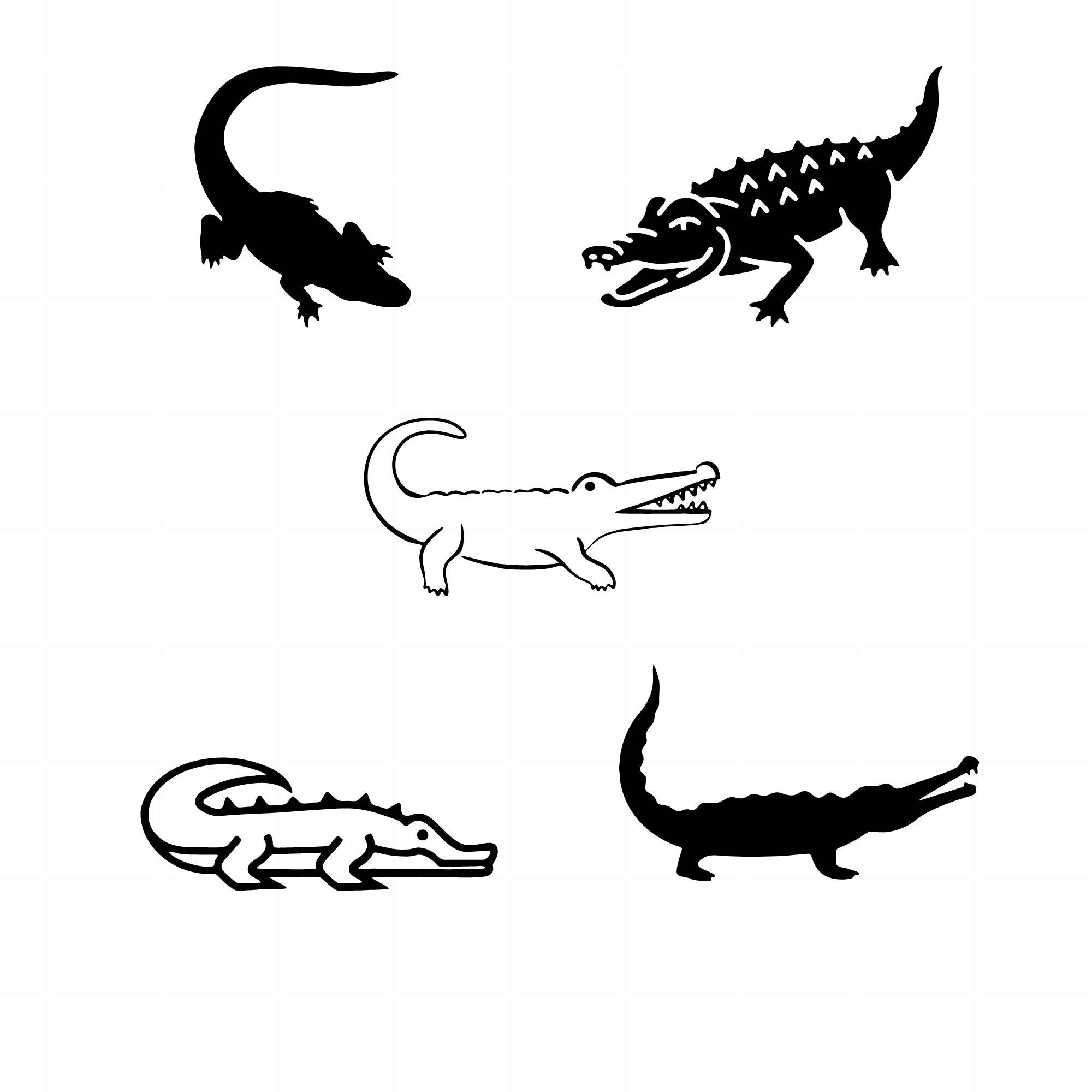 Alligator Svg Bundle, Reptile Clipart for Cricut, Alligator Silhouette ...