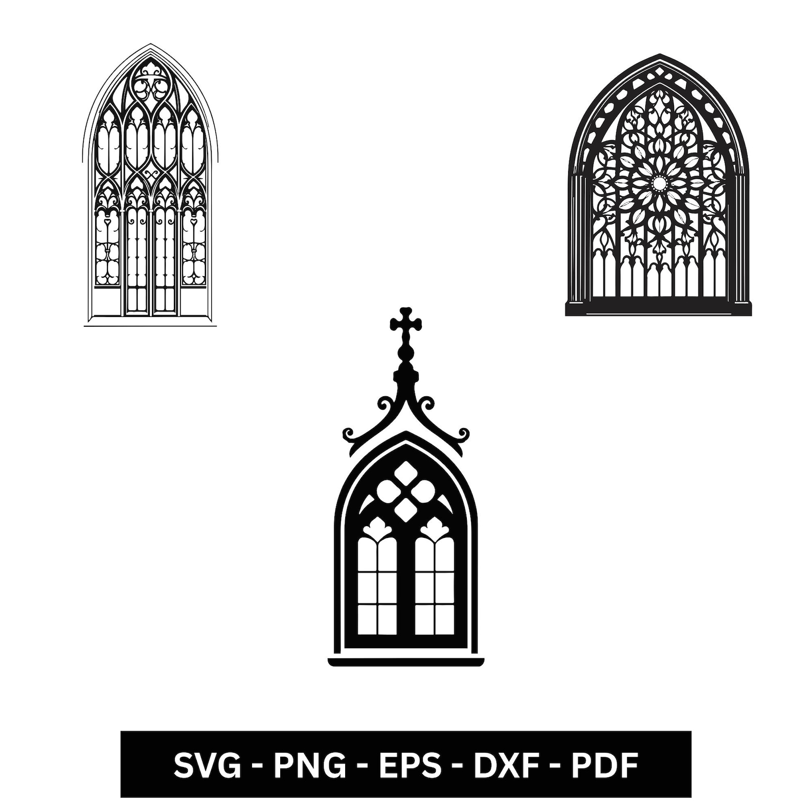 Gothic Window Svg Bundle, Gothic Window Svg Vector Set, Gothic Window ...