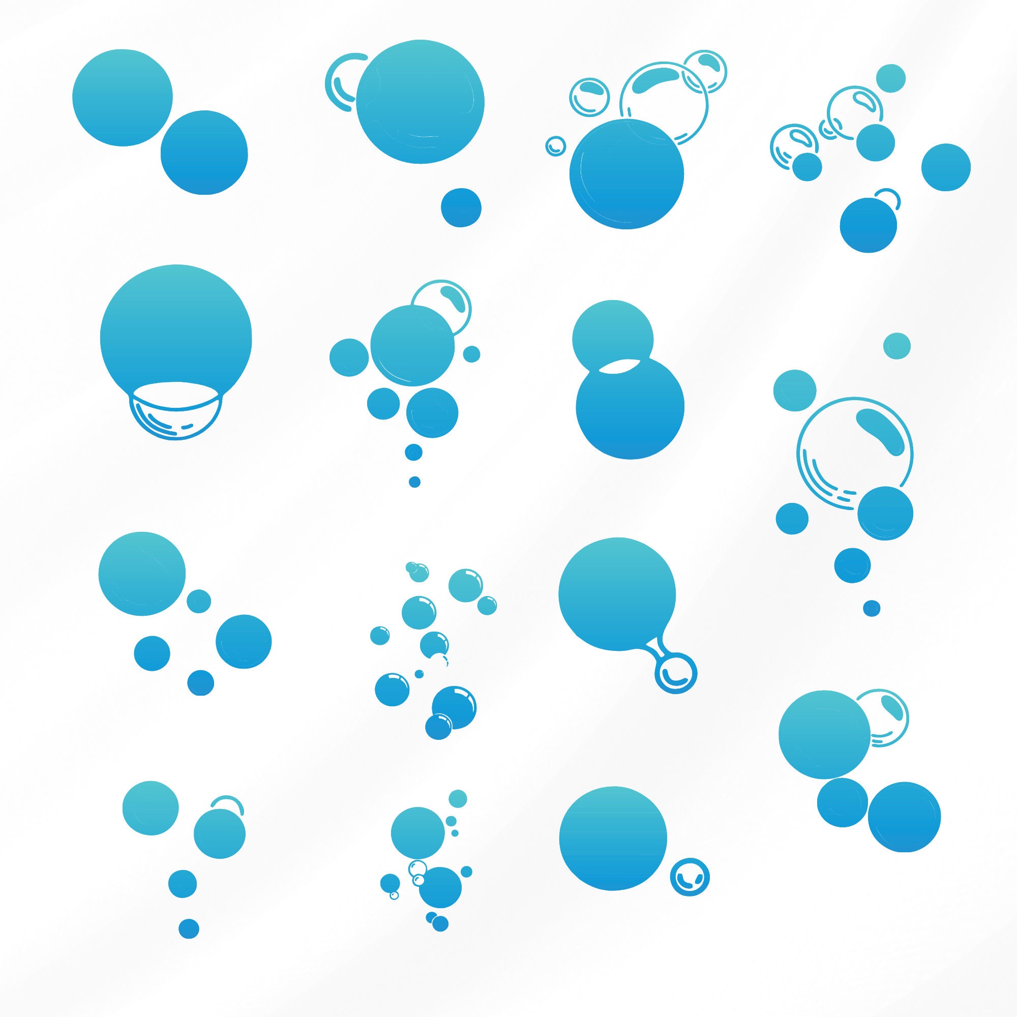 Bubbles Svg Bundle, Bubbles Clipart for Cricut, Bubble Silhouette ...