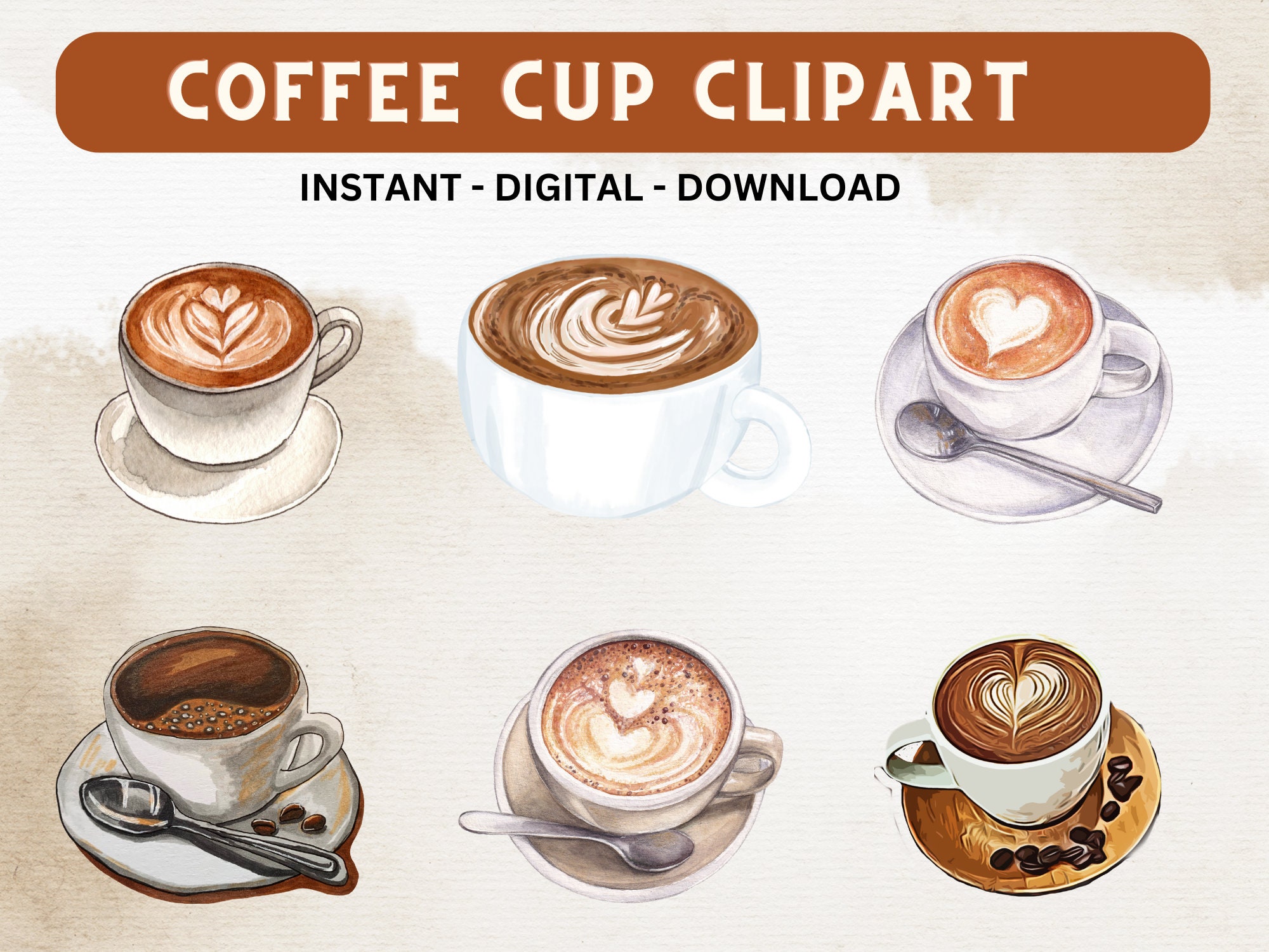 Coffee Clipart Watercolor Coffee PNG Drinks Clipart Coffee Lover PNG ...