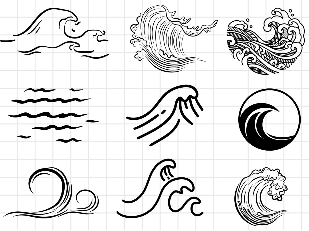 Wave Svg Bundle, Beach Svg, Ocean Svg, Water Svg, Wave Cricut, Sea ...