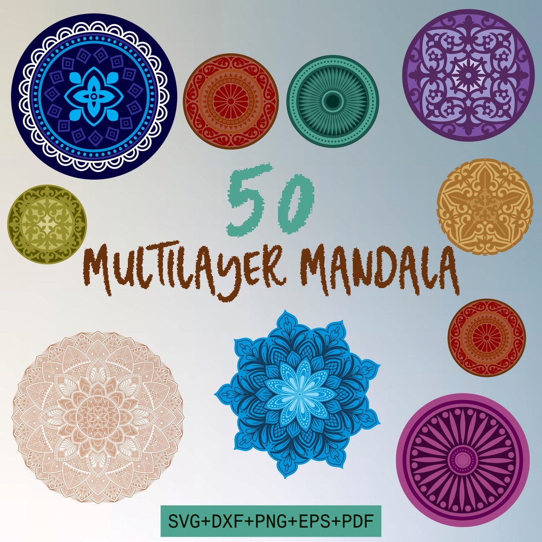 Multi Layer Mandala SVG Bundle, Multi Layer Mandala Clipart Cricut ...