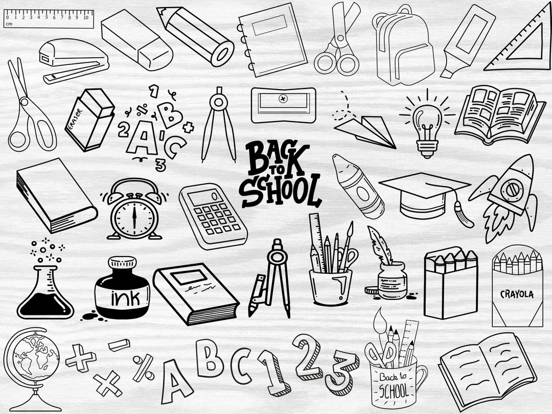 Best School Supplies Svg Bundle | Student Svg Bundle | Back to School ...