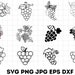 Grape Svg Bundle , Grape Bunch Clipart Bundle , Leaves SVG, Grape ...