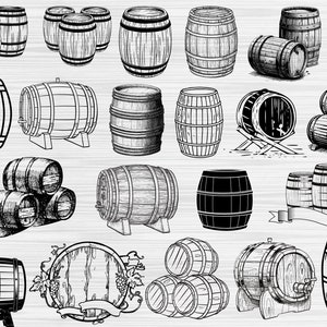 Barrel SVG Bundle, Barrel Vector, Barrel Cut Files, Wood Barrel Svg ...
