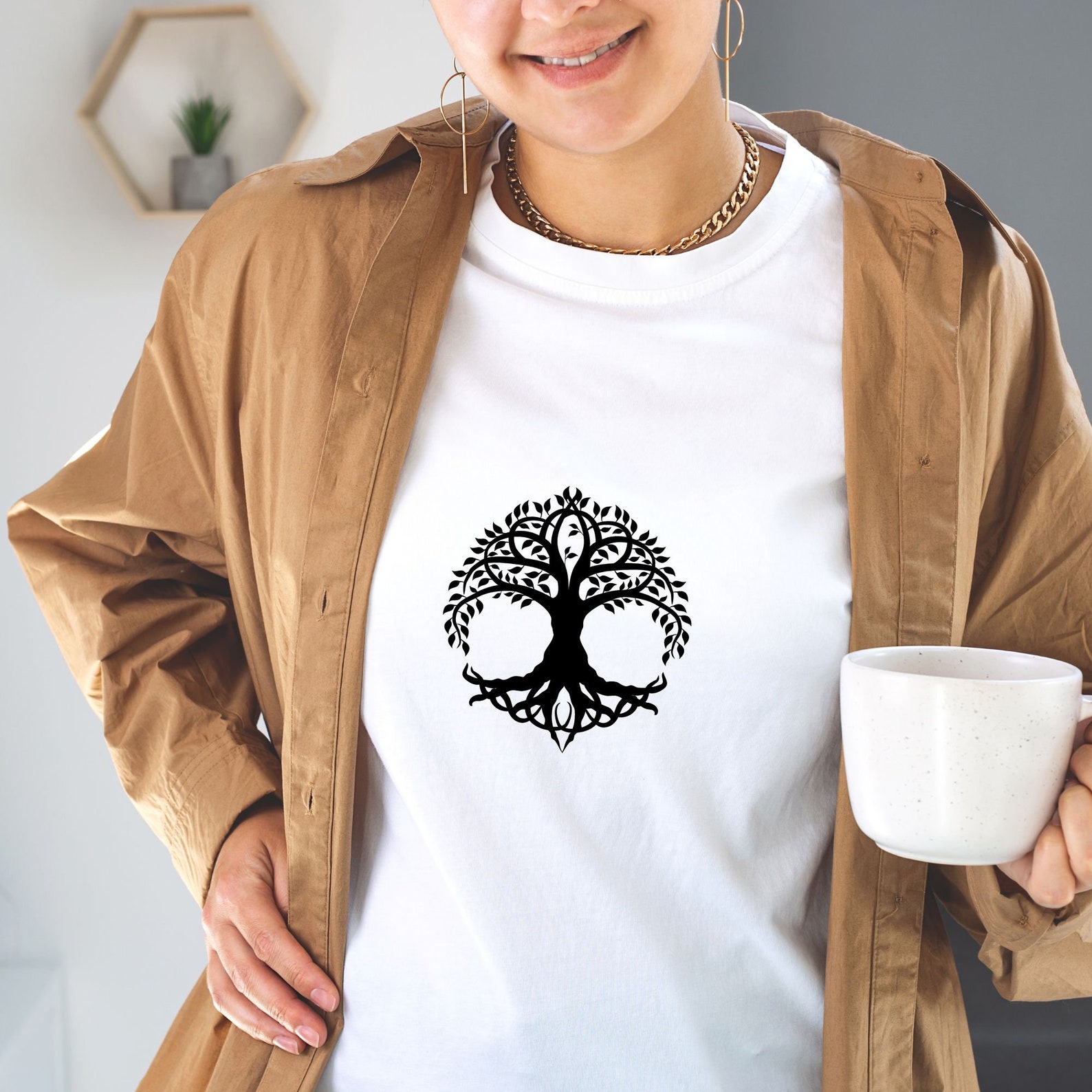Tree of Life tree Monogram Celtic Tree Cliparts Bundle Yggdrasil Tree ...